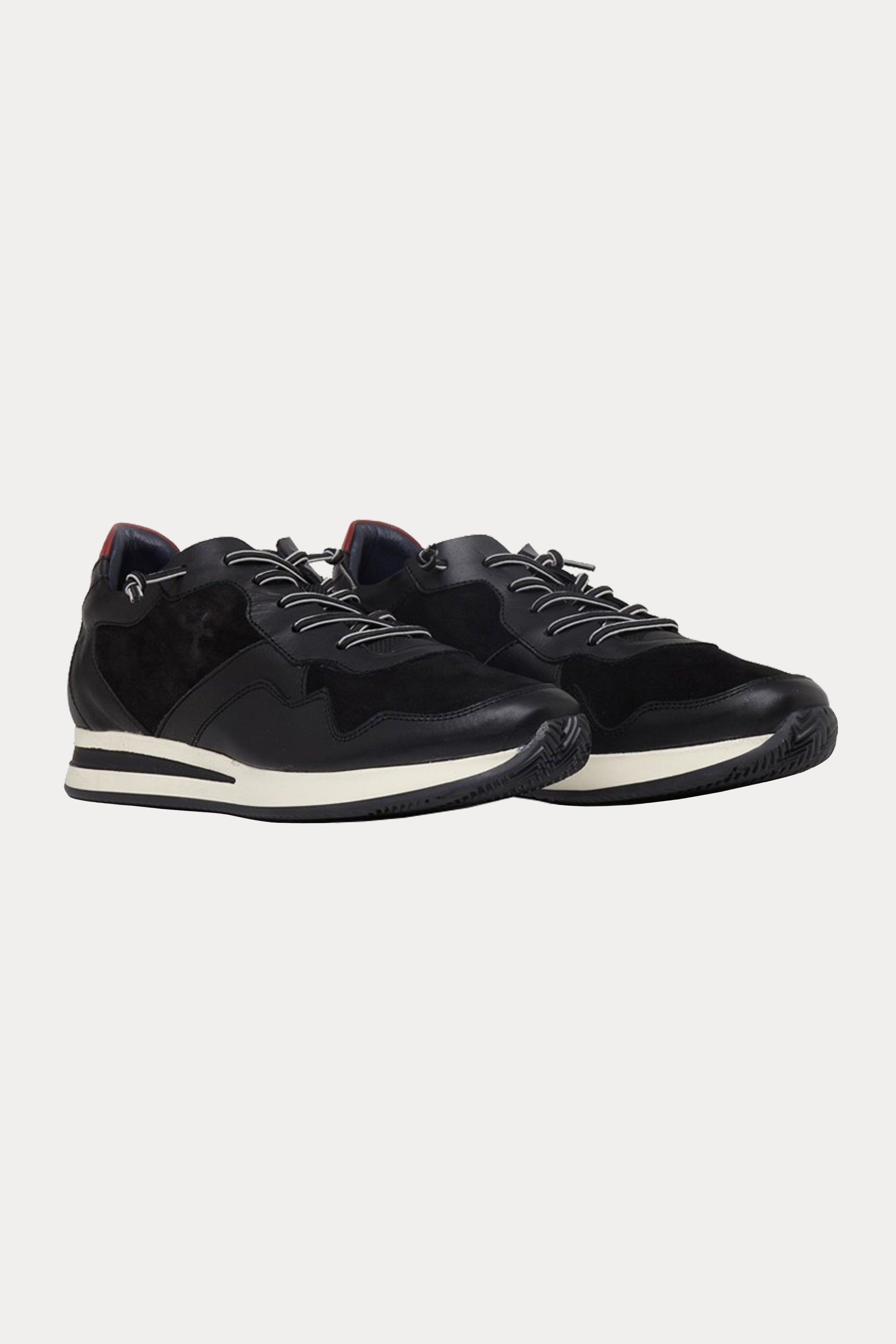 Bond Street Leather Trainers in Black – The Wolf London Fashion
